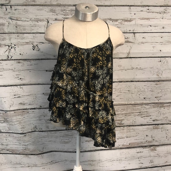 Free People | Tops | Free People Flutter By Tired Ruffle Tank | Poshmark